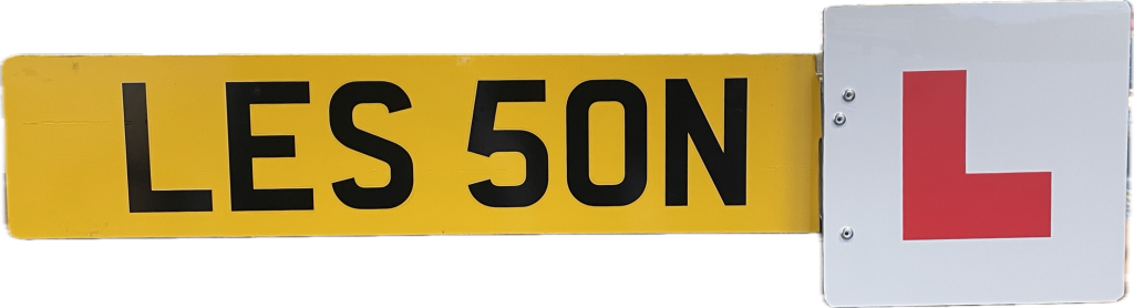 Rear Registration plate mounted Quick Release L-Plates - Driving ...
